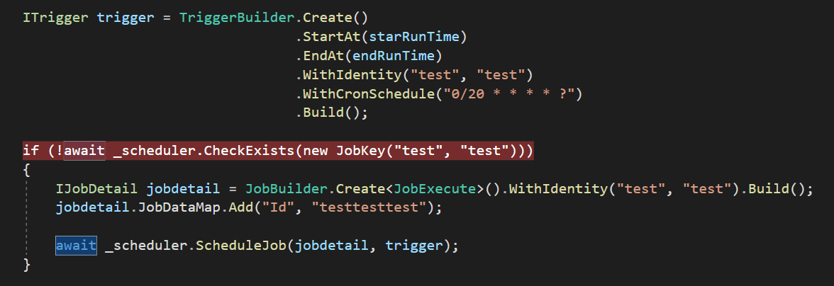 Quartz 集群添加定时任务报错：Implicit conversion from data type nvarchar to varbinary(max) is not allowed ...
