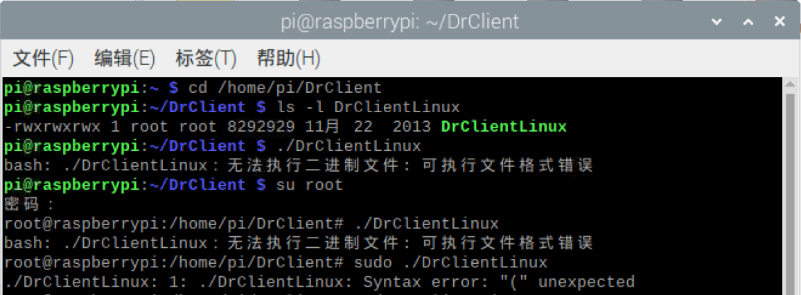 树莓派的linux系统执行可执行文件报错:无法执行二进制文件可执行文件格式错误。 Csdn社区 8972