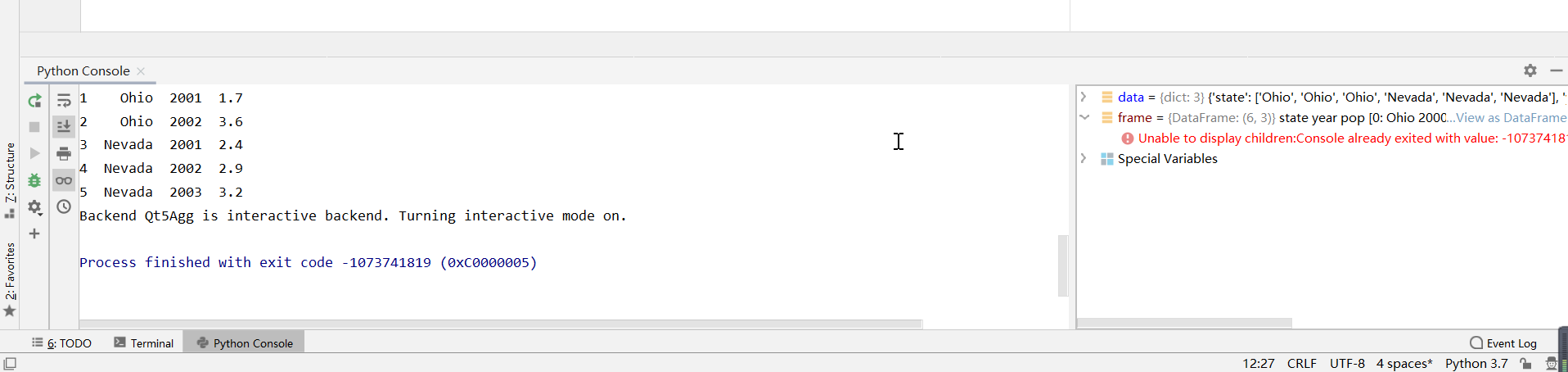 求助，PyCharm无法在控制台查看Dataframe类型数据的详细信息-CSDN社区