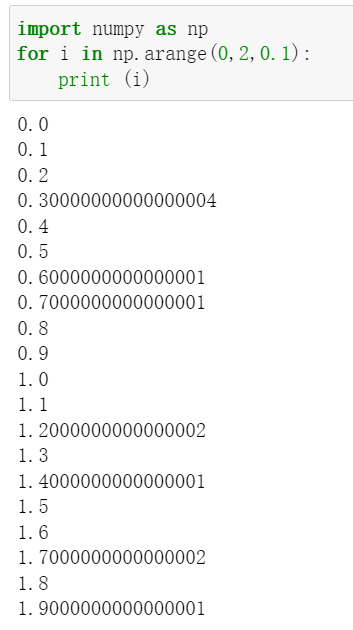 求解答np.arange()函数数值出错-CSDN社区