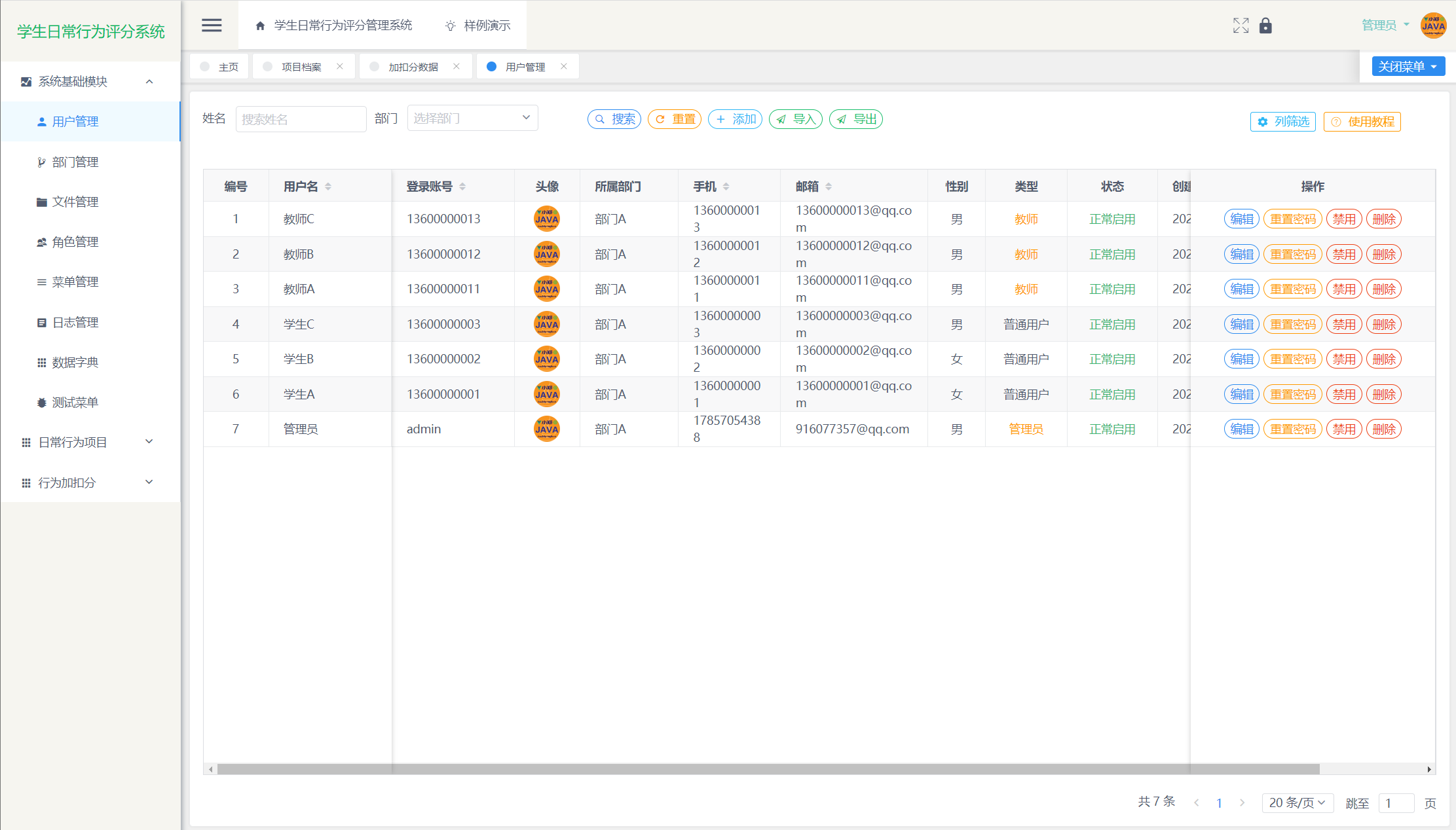 S010学生日常行为评分管理系统（vuespringbootmysql）源码数据库功能文档开题文献任务书ppt Csdn社区