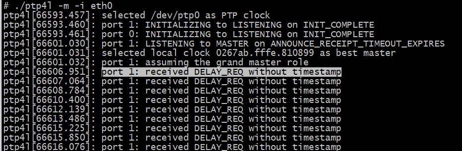  ptp4l port 1 Received SYNC DELAY REQ Without Timestamp CSDN 