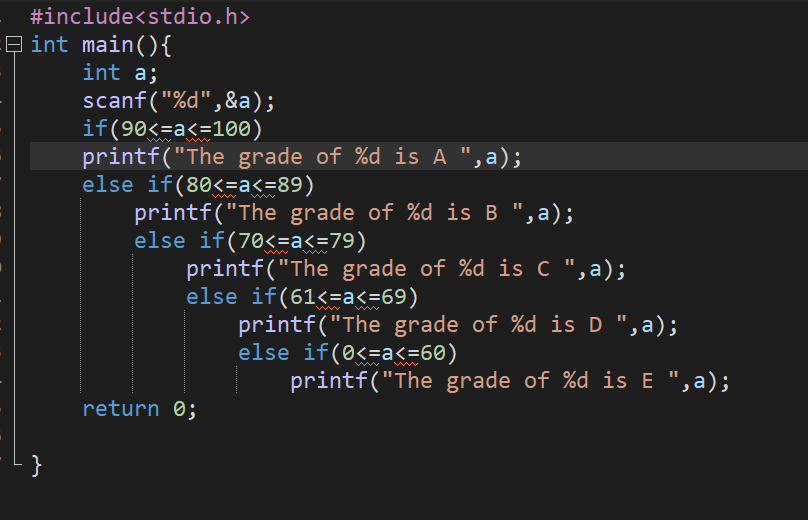 请问我这个程序有什么问题嘛，为什么只会输出等级A?-CSDN社区