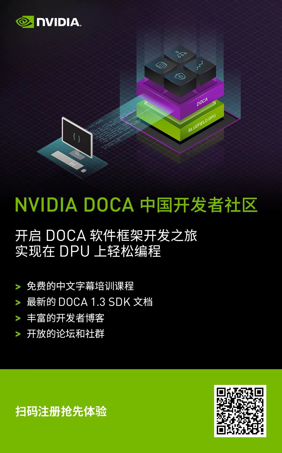 立即体验 NVIDIA DOCA 软件框架（DLI 中文课程现已更新！）-CSDN社区